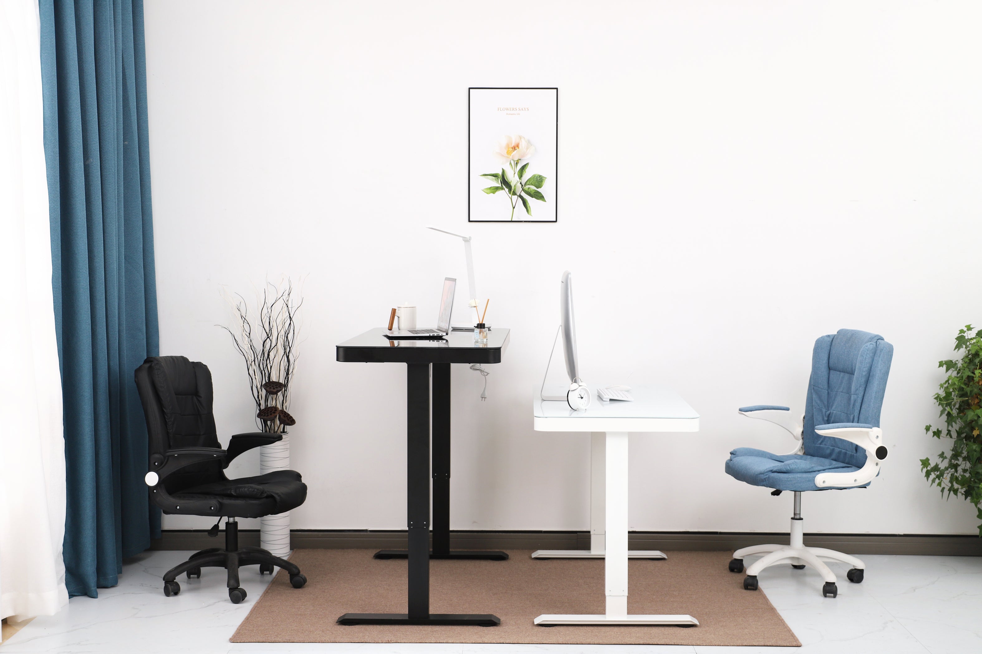 Stance Executive Glass Tabletop Dual Motor Standing Desk ...