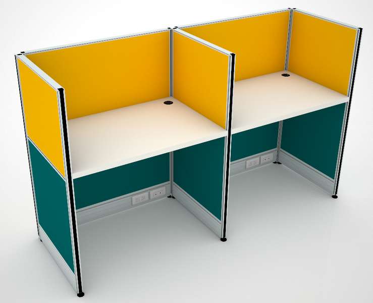 Stance Prospect Multi-Seater Office Cubicle & Workstation w/ Desk ...