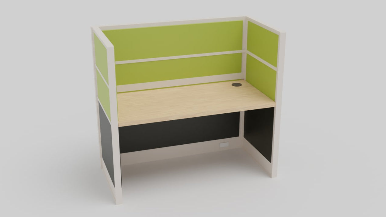 Stance Prospect Standard Office Cubicle & Workstation w/ Desk ...